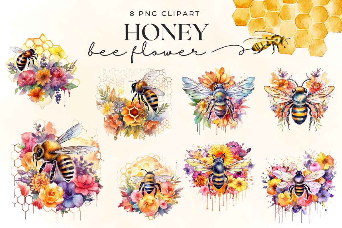 Bee Honeycomb Clipart