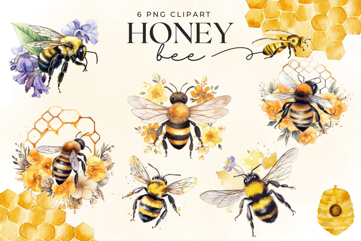 Bee Honeycomb Clipart