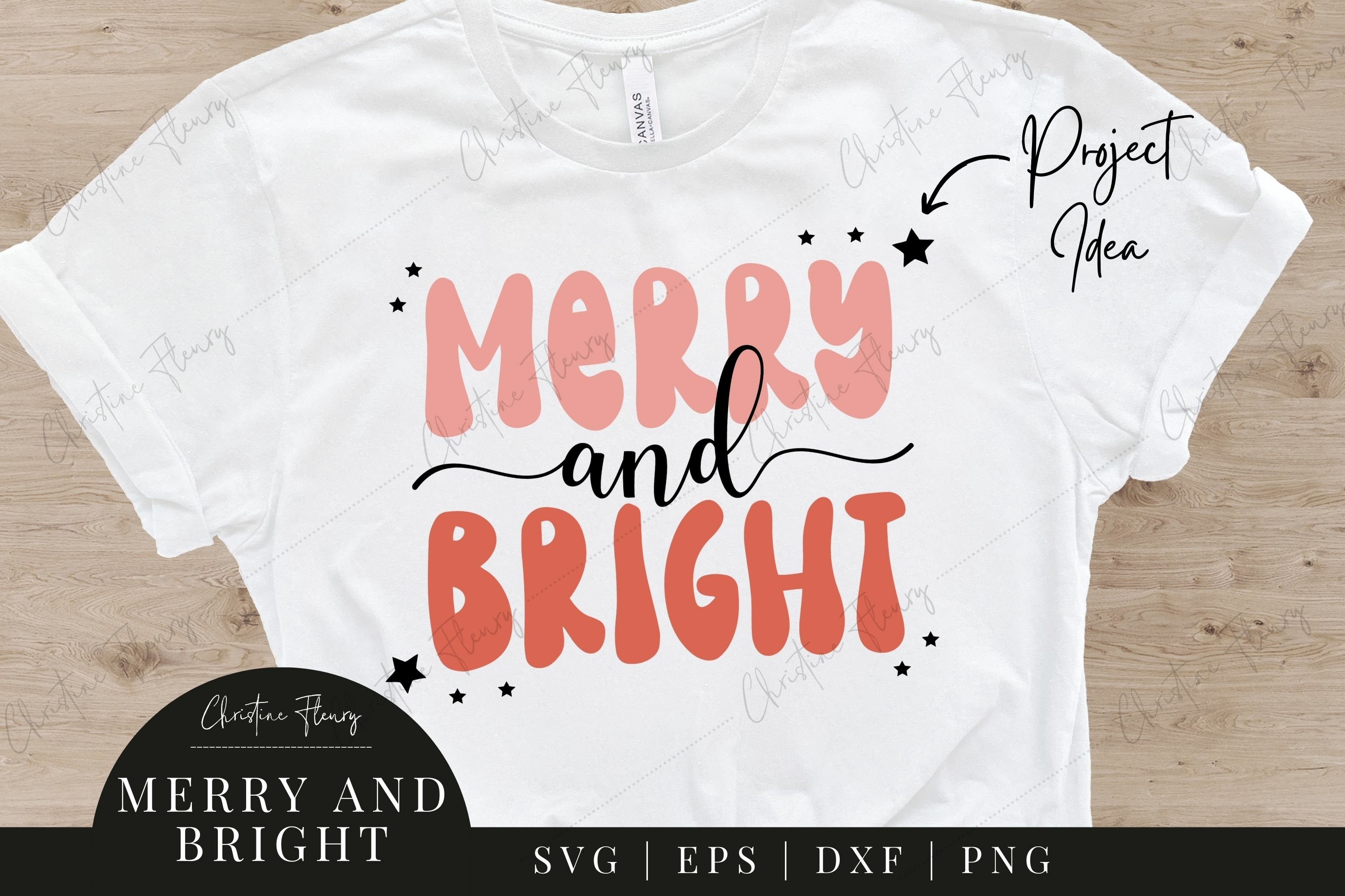 Retro Merry And Bright SVG