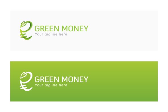 Green Money - Indian Rupee Icon Stock Logo (5834) | Logos | Design Bundles
