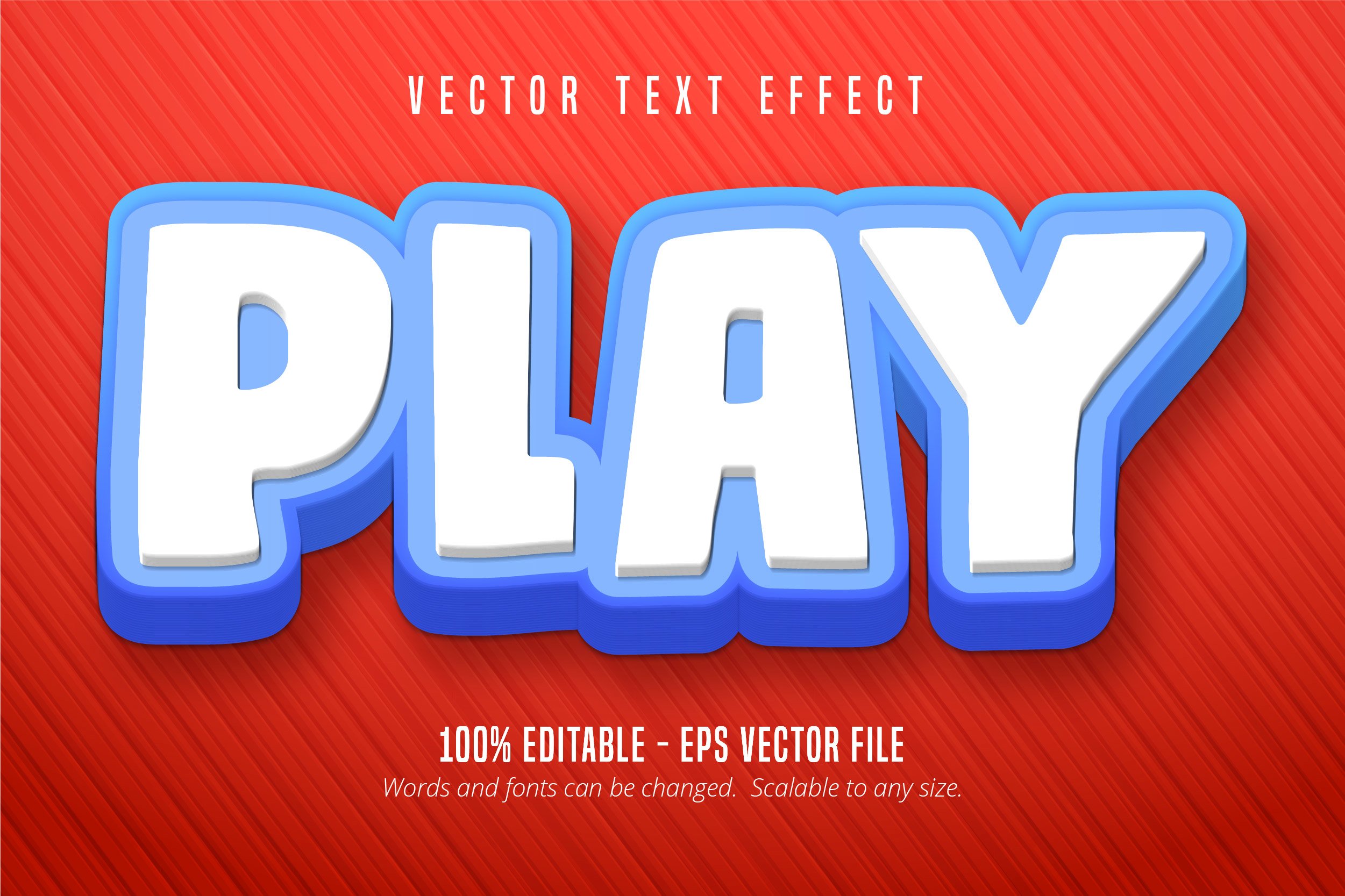 Play text, cartoon style editable text effect (902012) | Illustrator ...