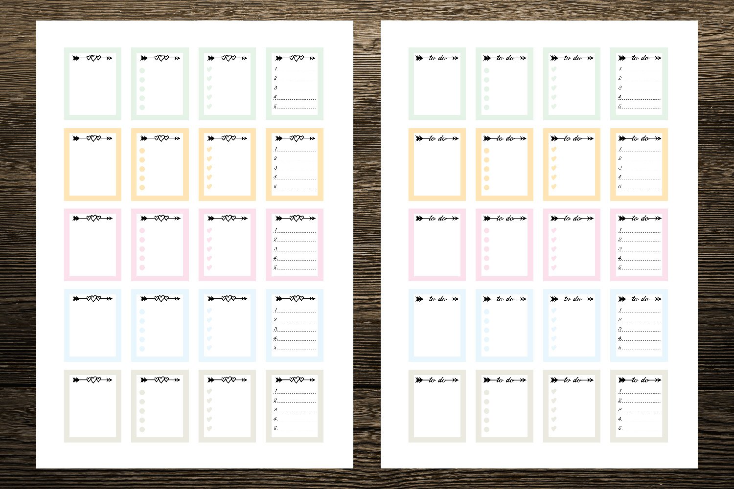 Arrow Checklist Full Boxes Planner Stickers