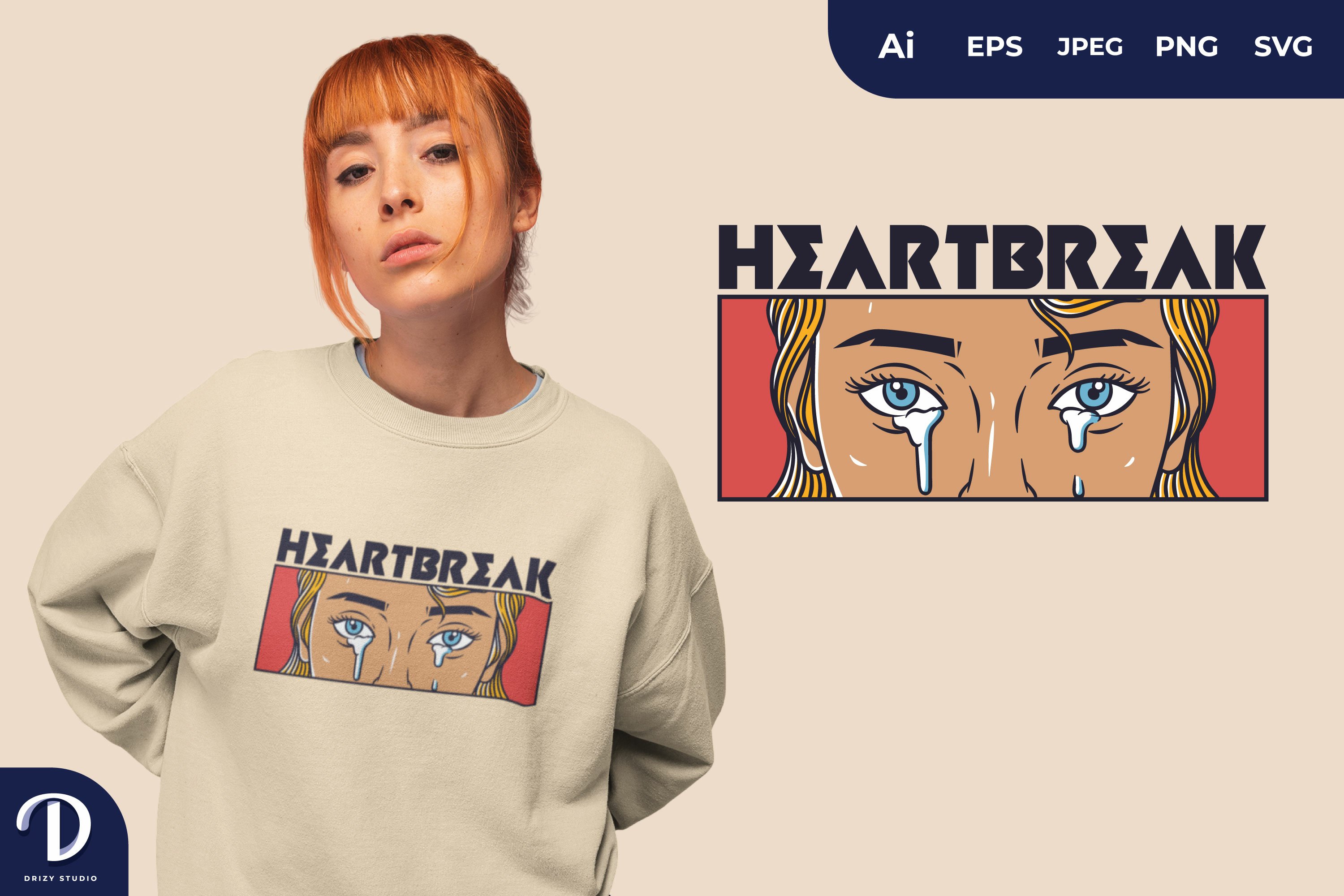 Heartbreak for T-Shirt Design (1177636) | Illustrations | Design Bundles