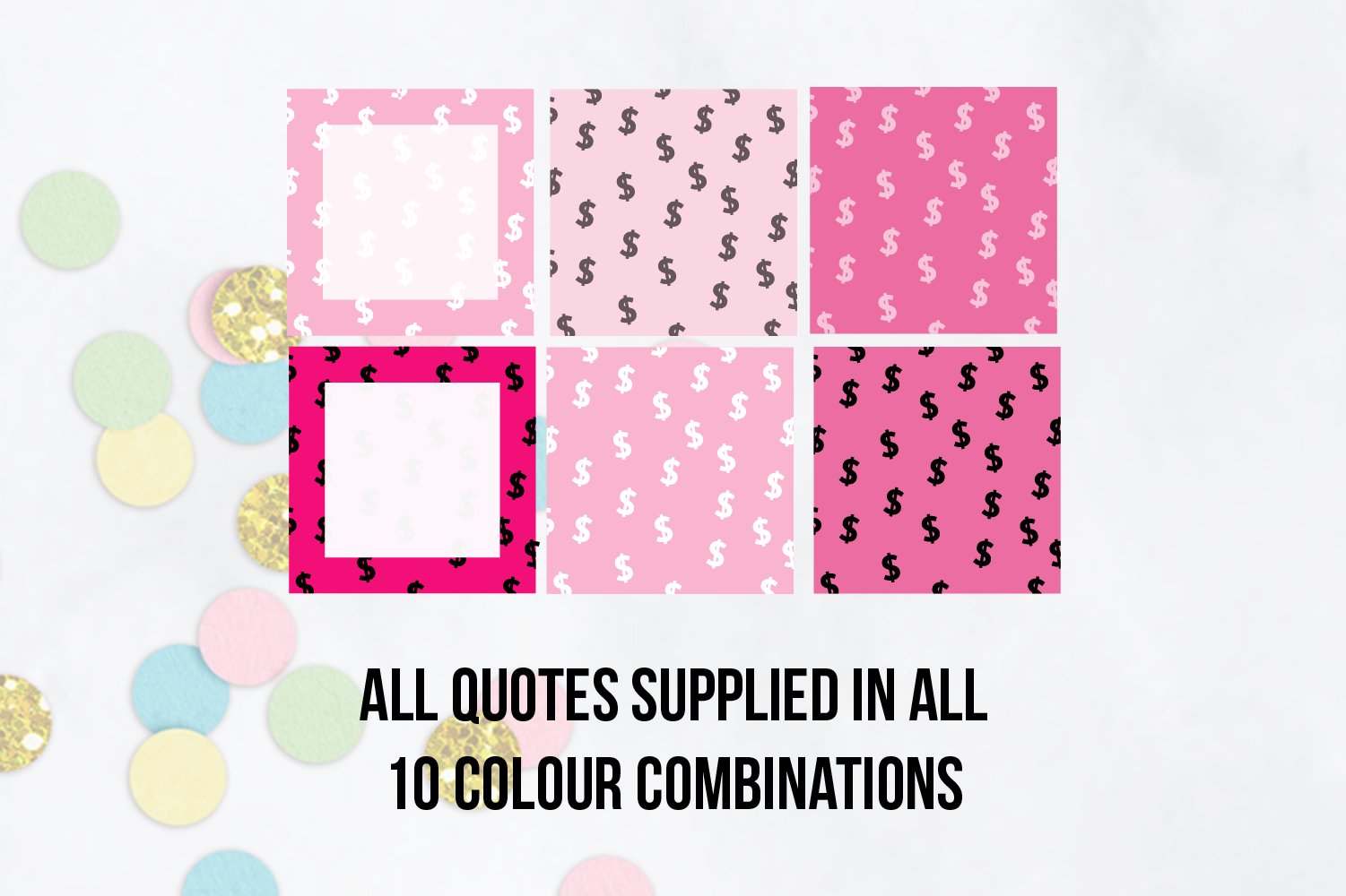 25 x Pink Money Mindset Social Media Quotes Pack (1145782) | Instagram ...