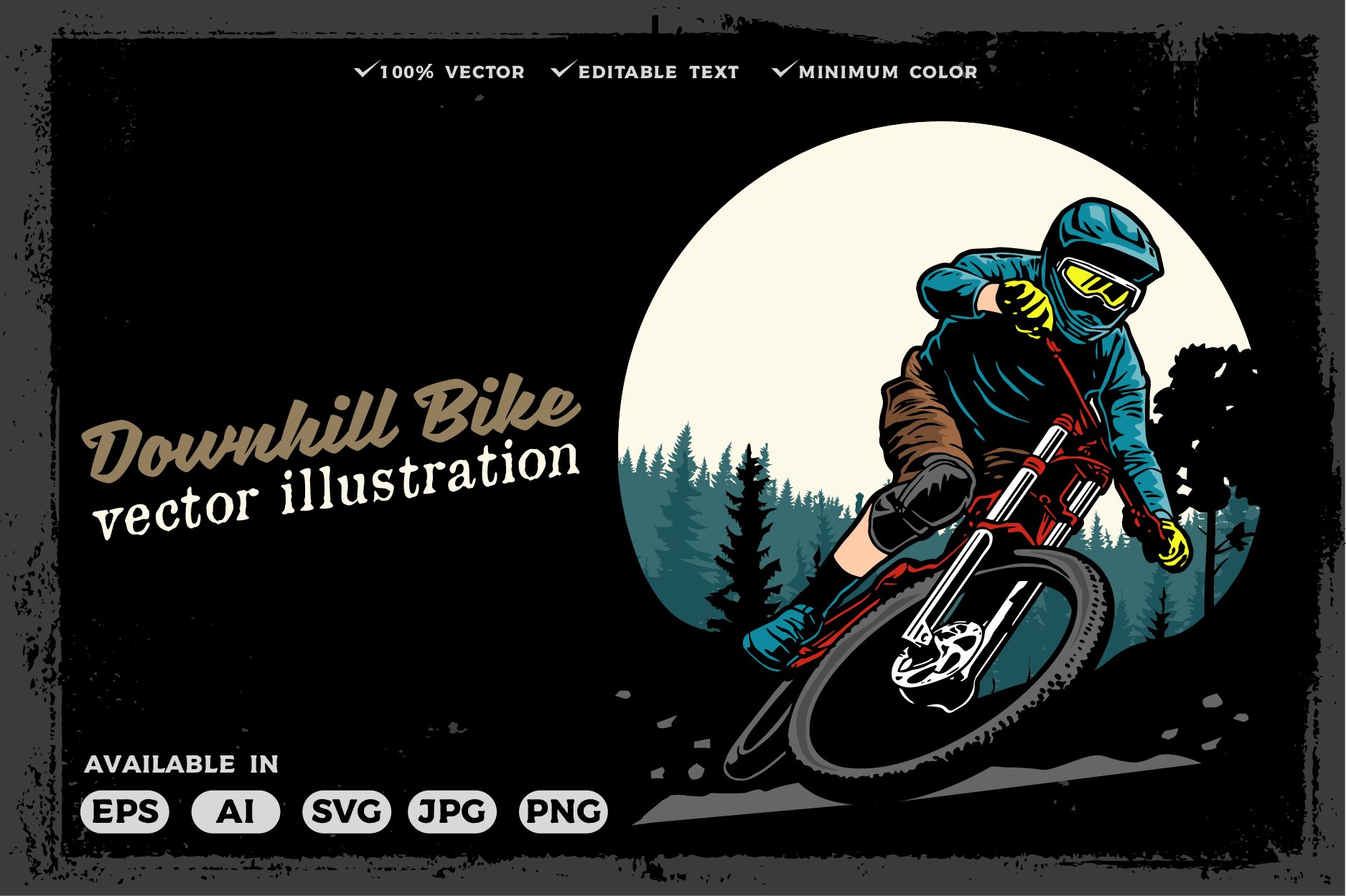 Downhill vector illustration (1081023) | Illustrations | Design Bundles