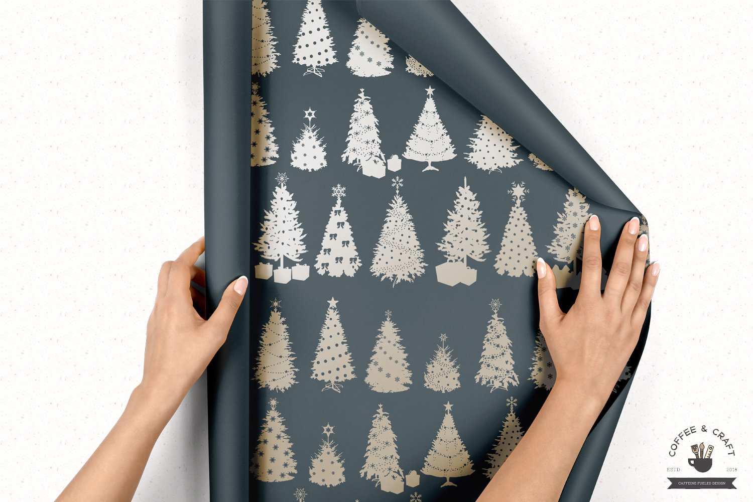 Christmas tree silhouette