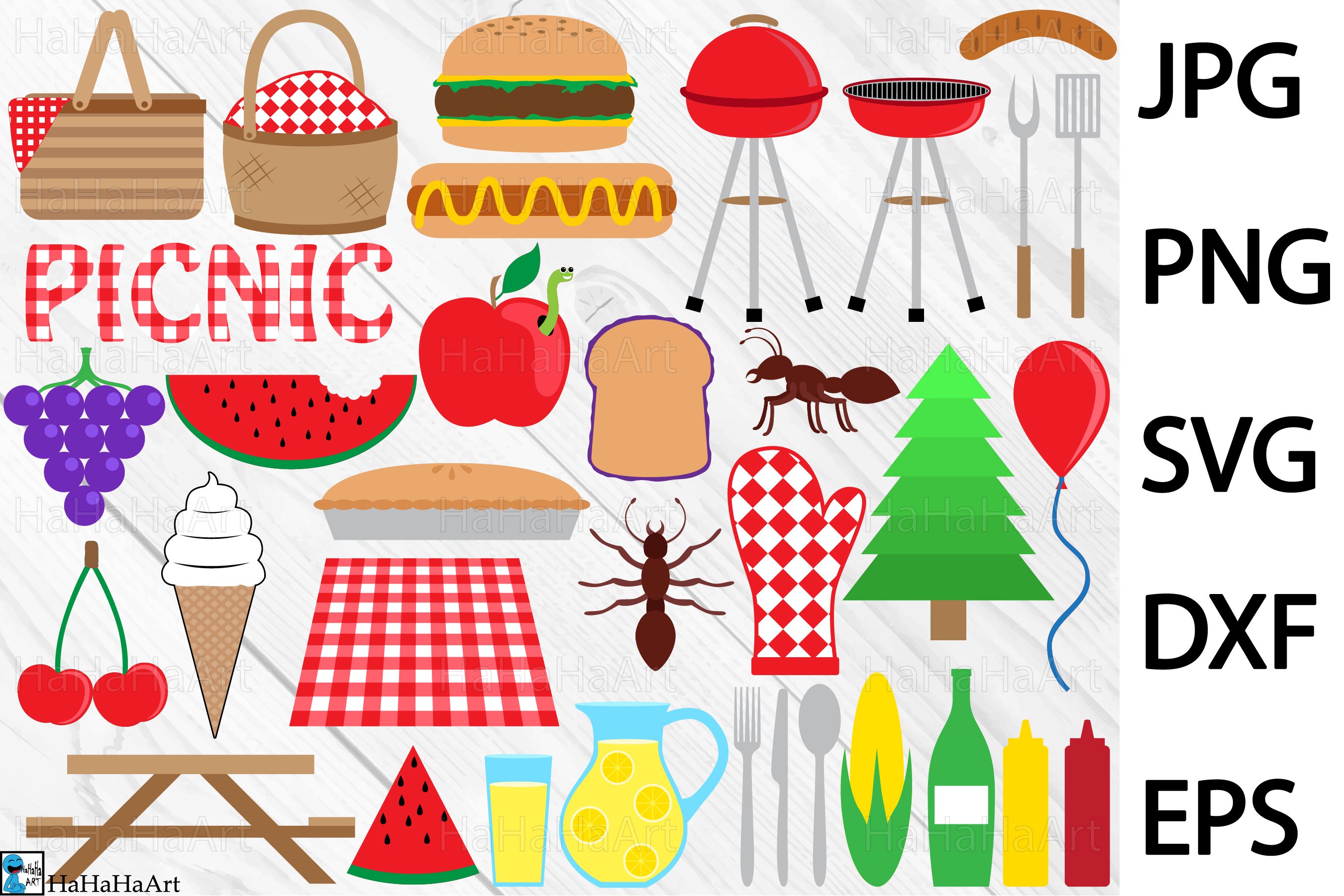 Picnic Designs - Clip art / Cutting Files 1462c (1043758 ...
