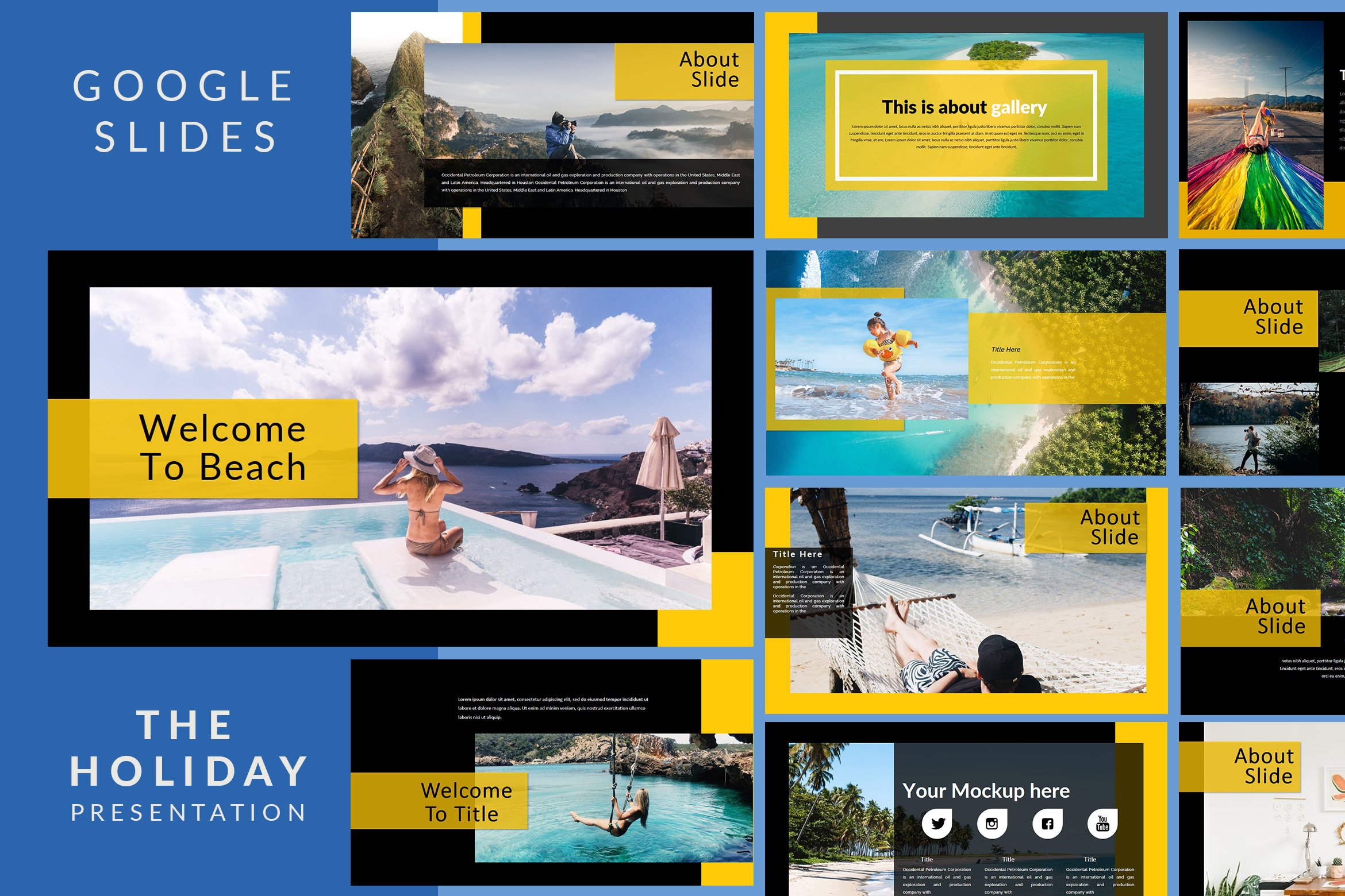 The Holiday - Google Slides Dark (323324) | Presentation Templates ...