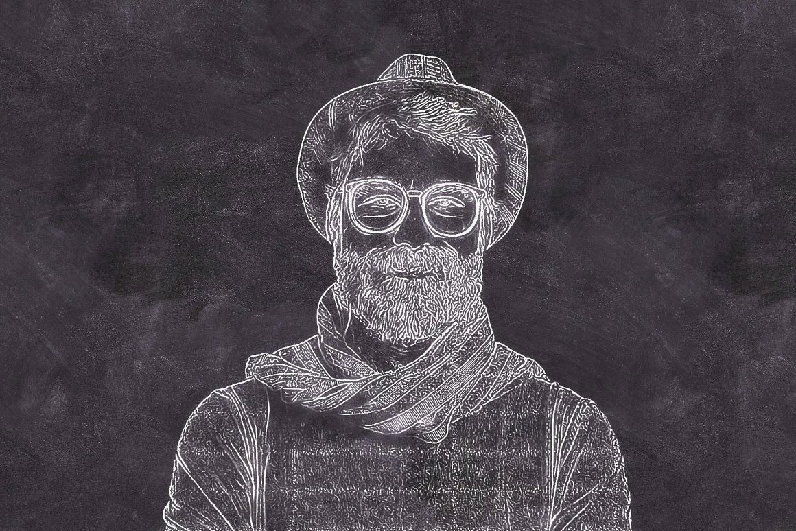 Chalk Effect Photoshop Action
