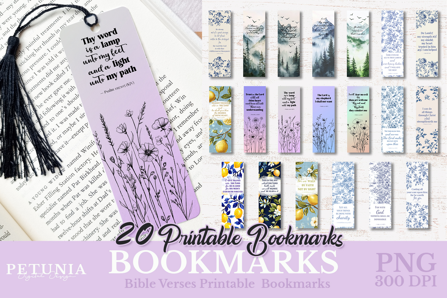 Printable Christian Bookmarks Printable Bible Verse Bookmarks | Floral