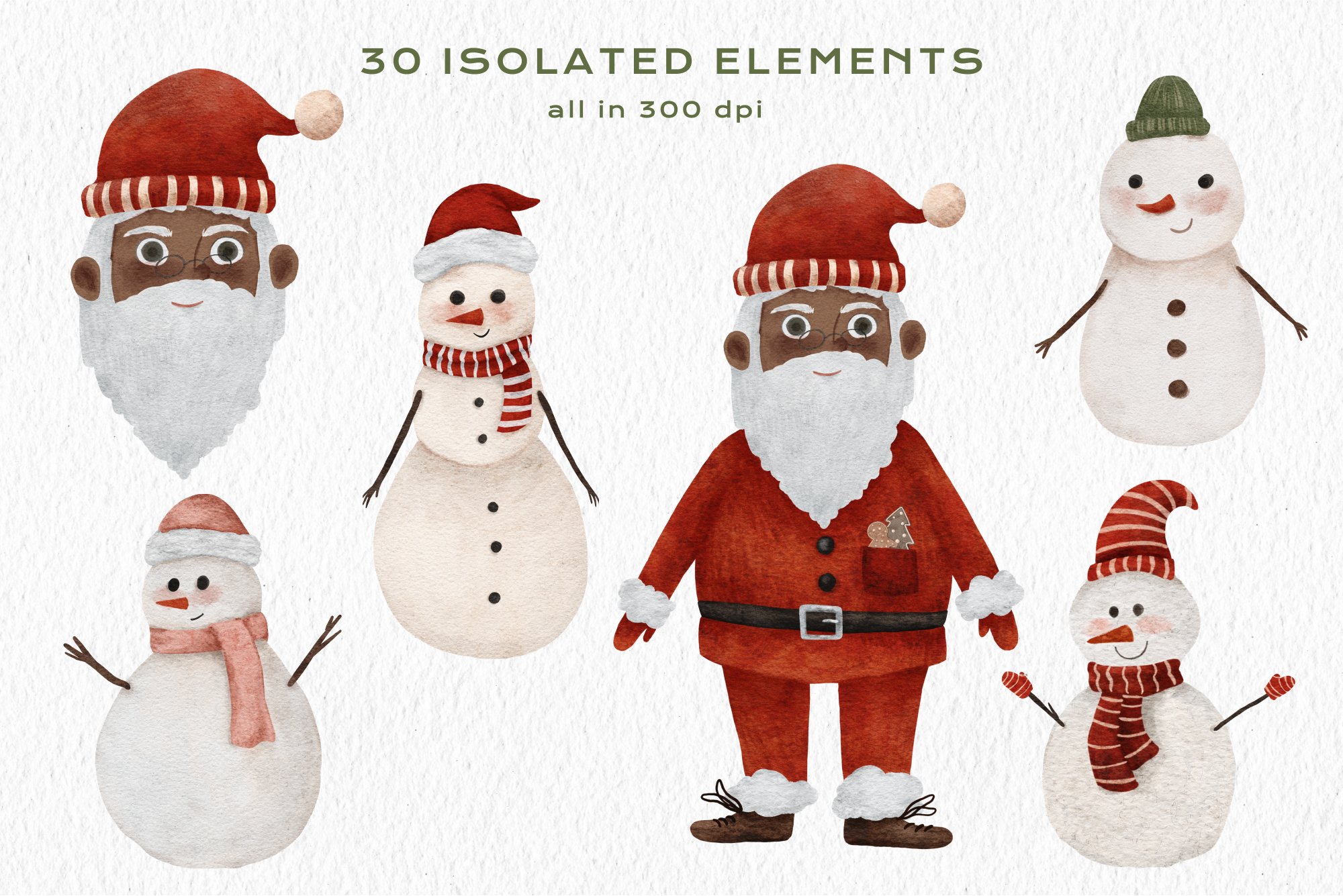 Santa Claus With Snowman