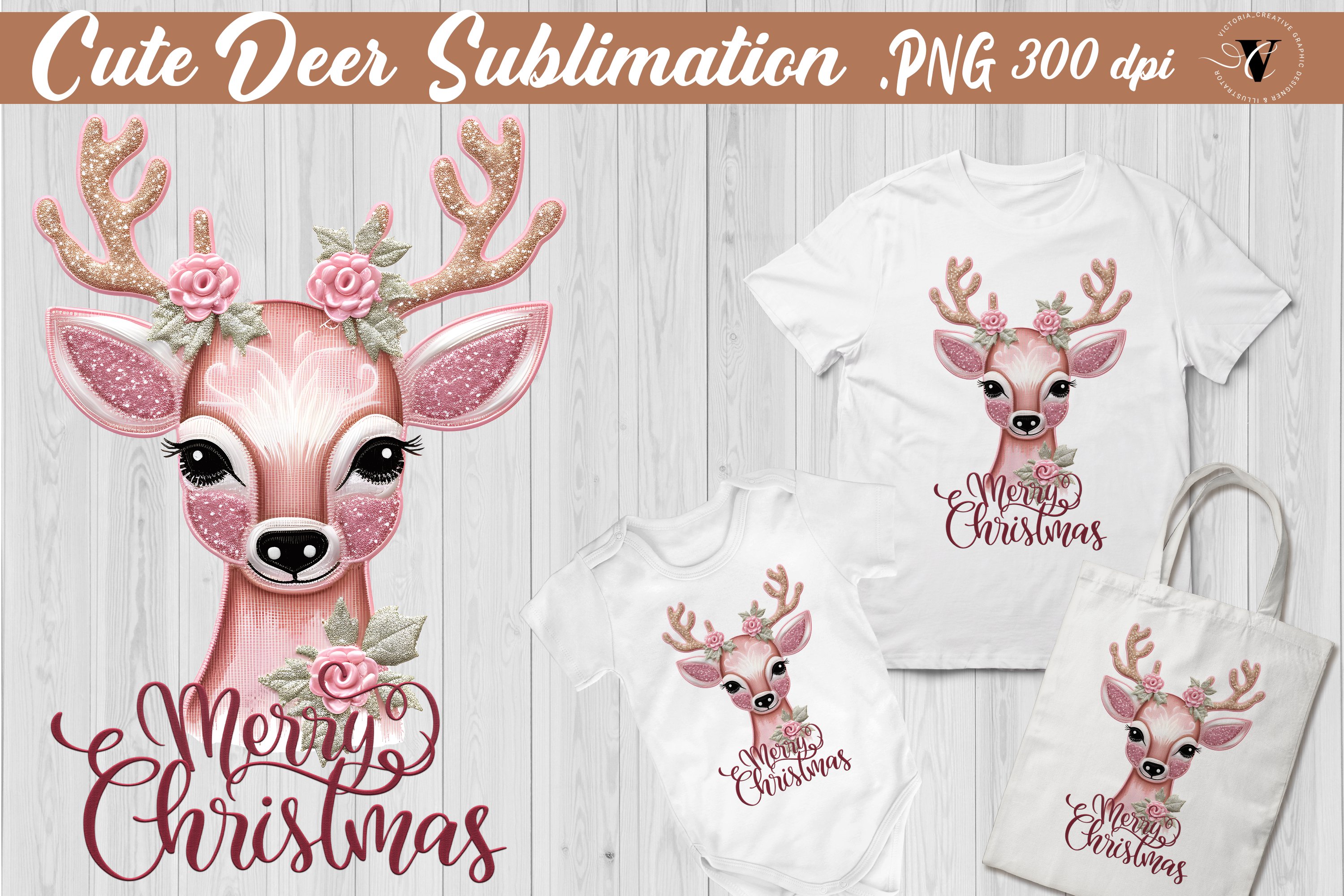 Pink Deer Antler Clip Art
