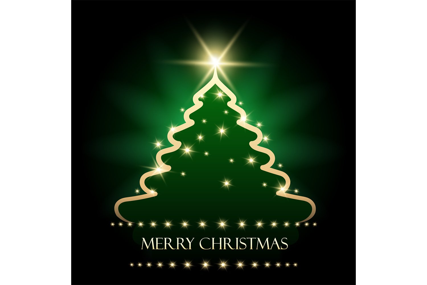 Christmas Tree Festive Background (1373013) | Illustrations | Design ...