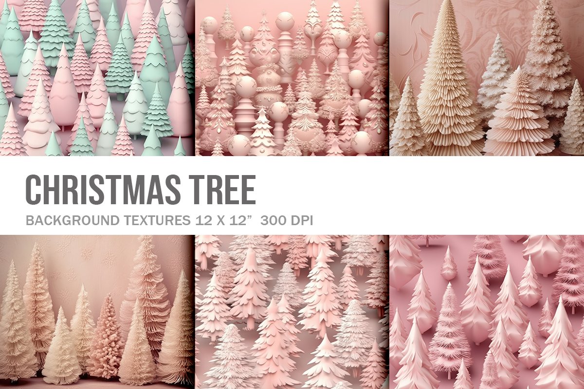 Pink Christmas Tree Background