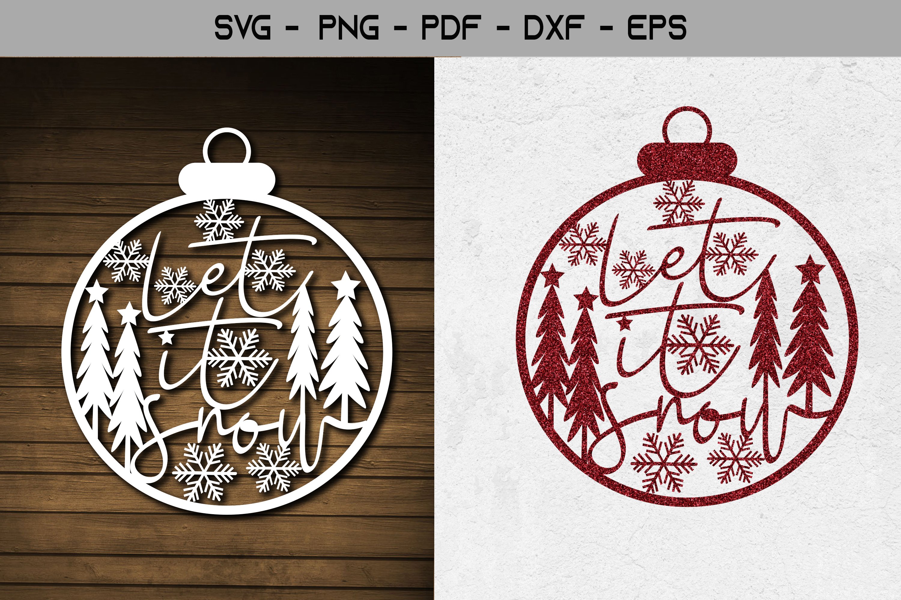 Let it Snow SVG (1370225) | SVGs | Design Bundles