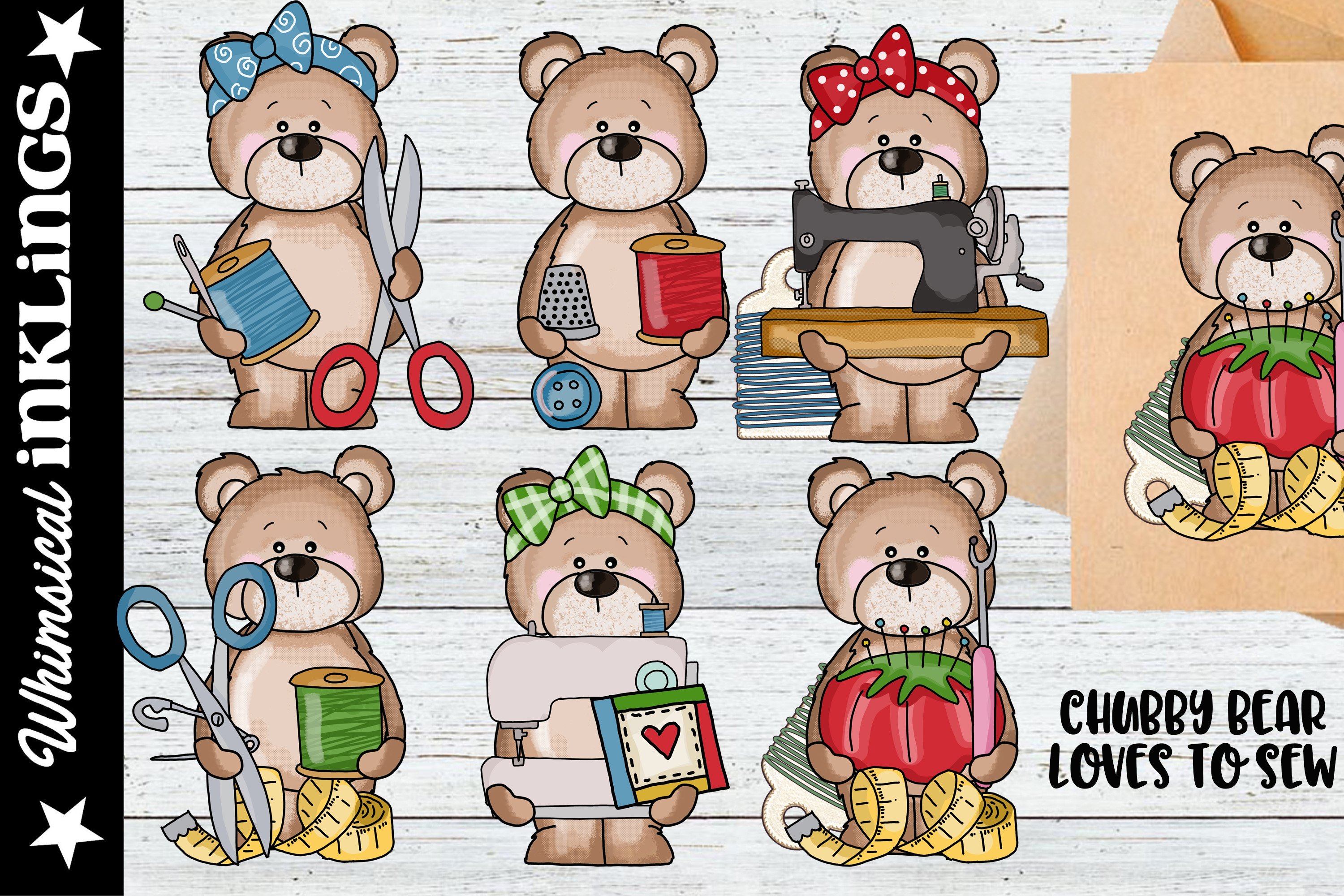 Cute School Bear Clipart