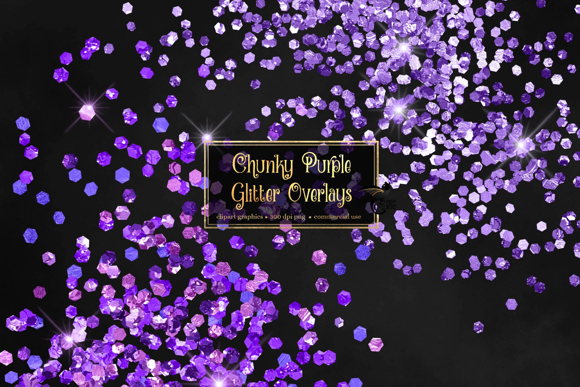 Purple Glitter Graphics