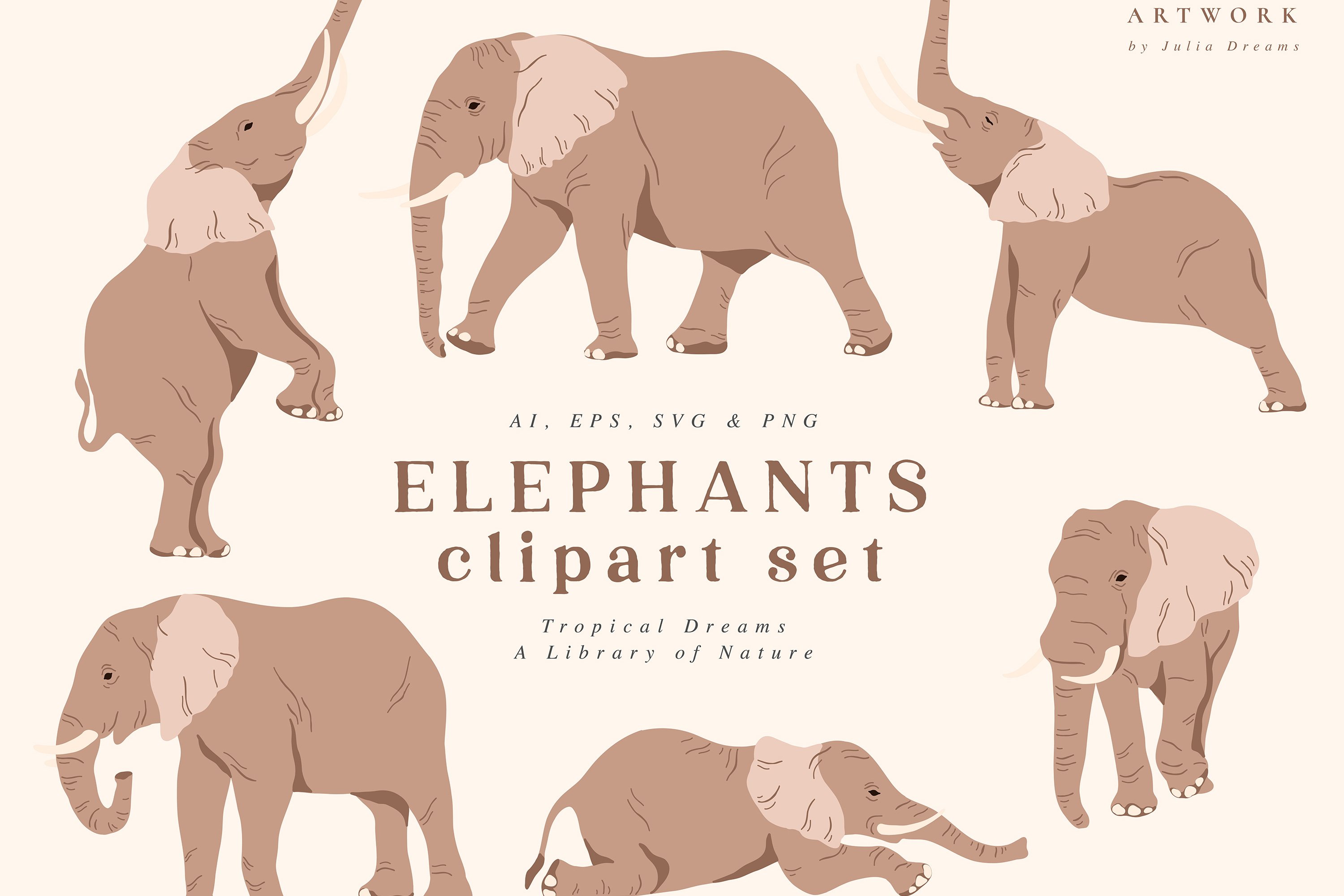 African Elephant Clipart