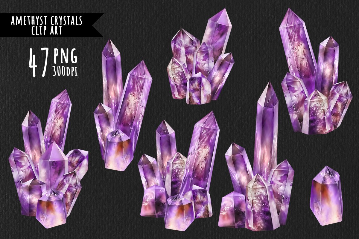 Amethyst Crystal Clip Art