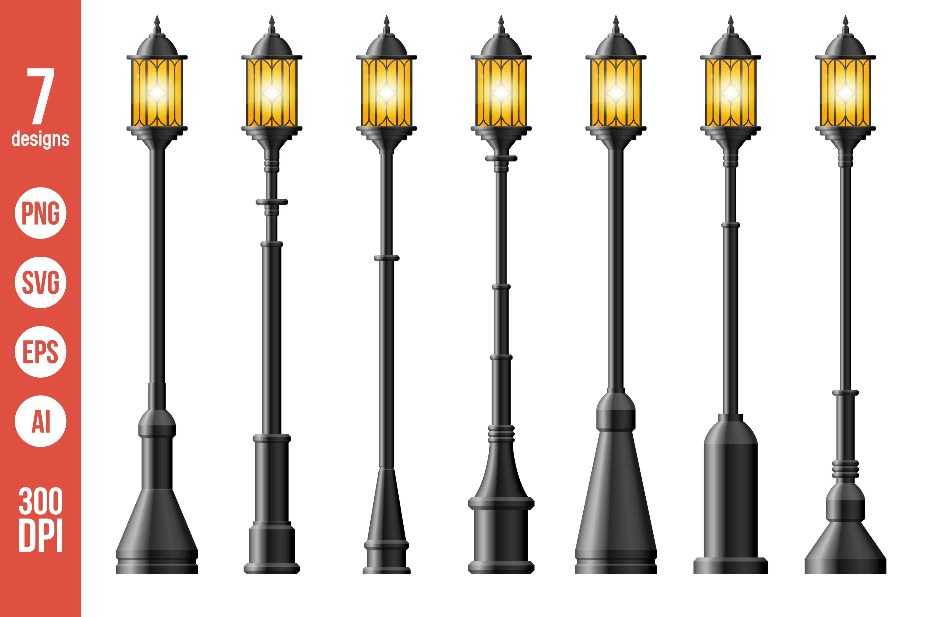 Lamp Post Silhouette Clipart