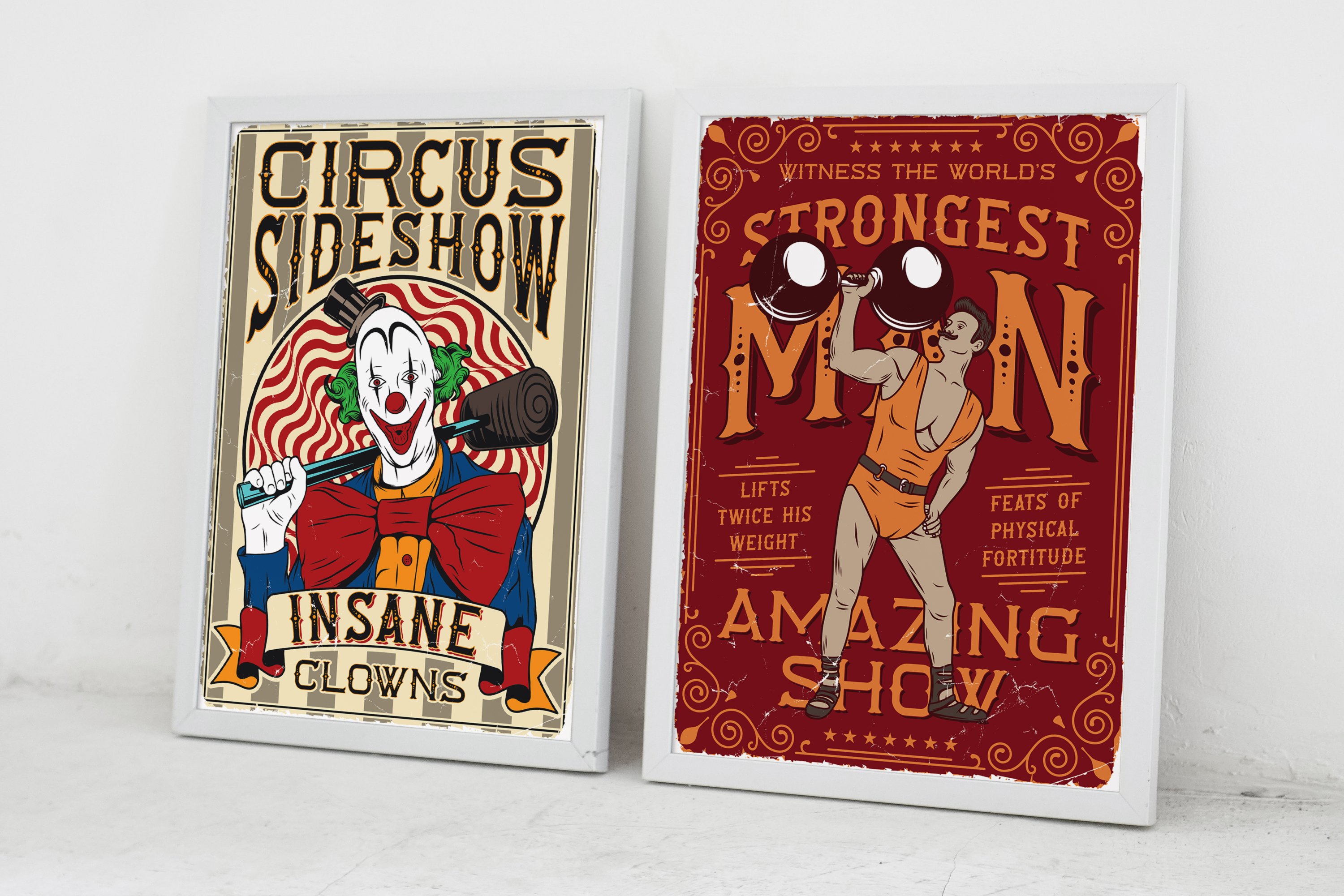 Vintage Circus Sideshow Posters