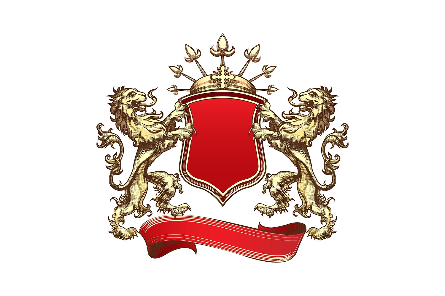 Blank Coat Of Arms Lion Lion Shield Coat Of Arms Vector Art & Graphics