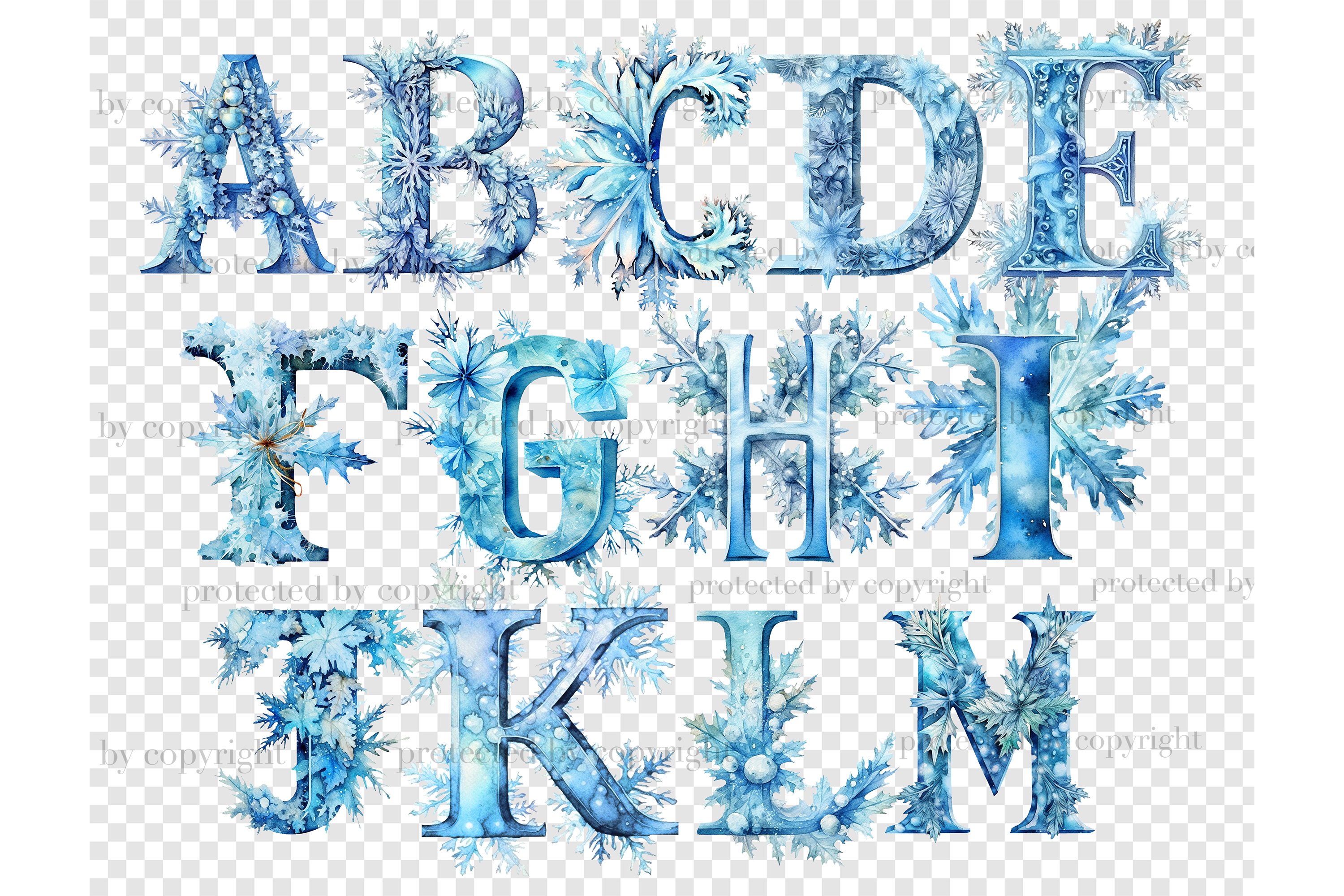 Disney Frozen Font Alphabet
