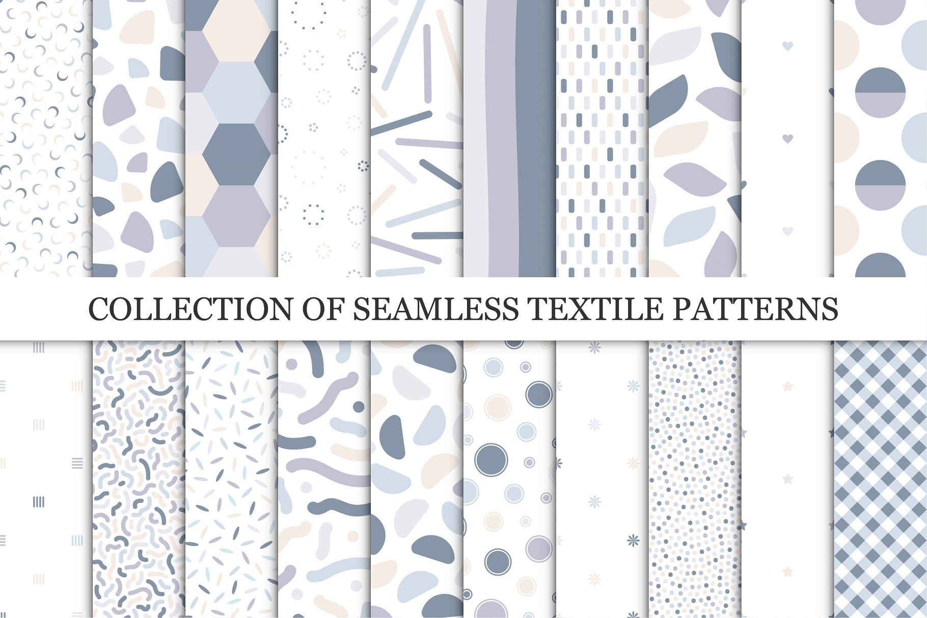 Seamless delicate textile patterns (1791569) | Patterns | Design Bundles
