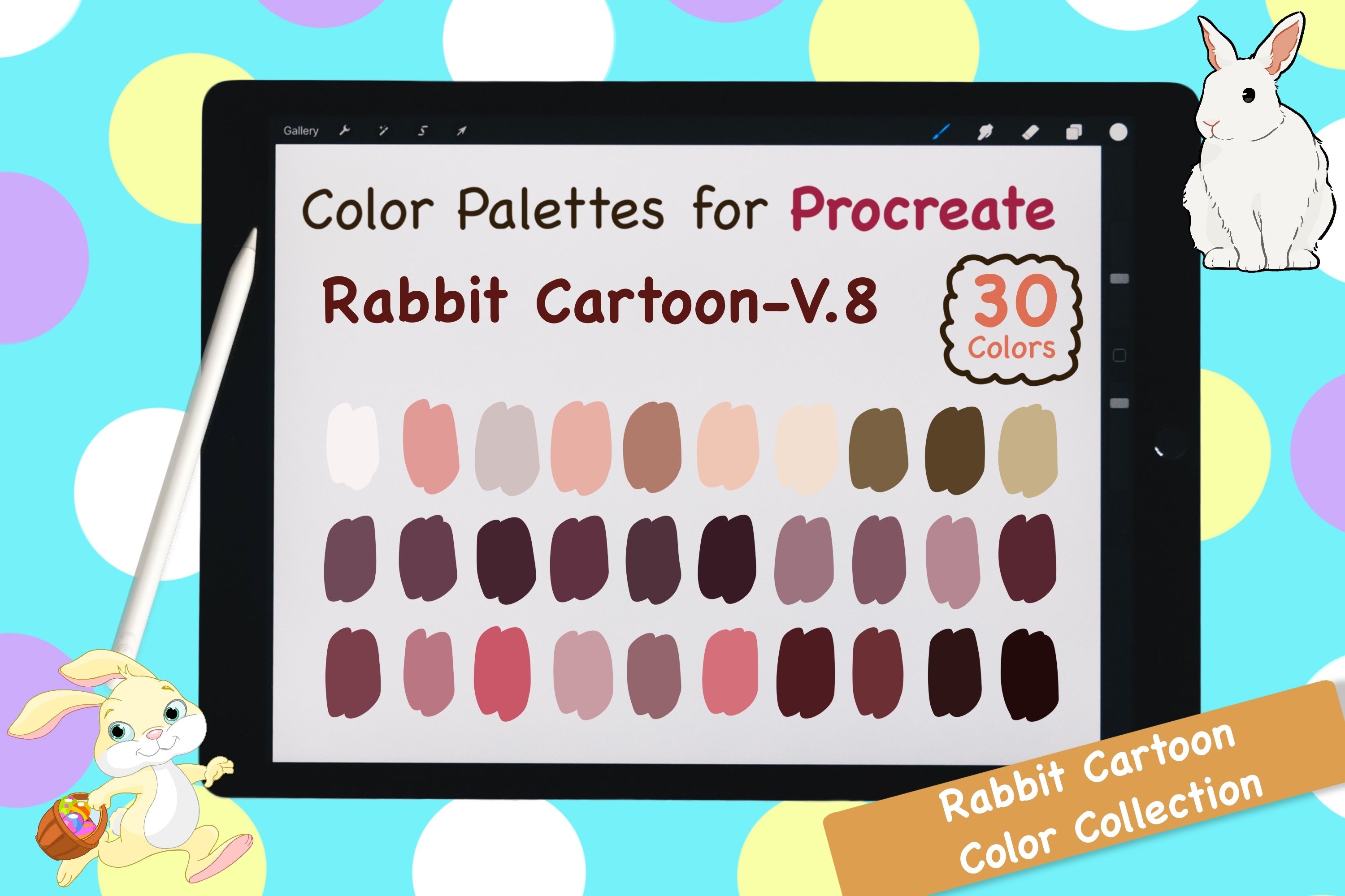 Procreate Color Palettes - Rabbit Cartoon (1781503)