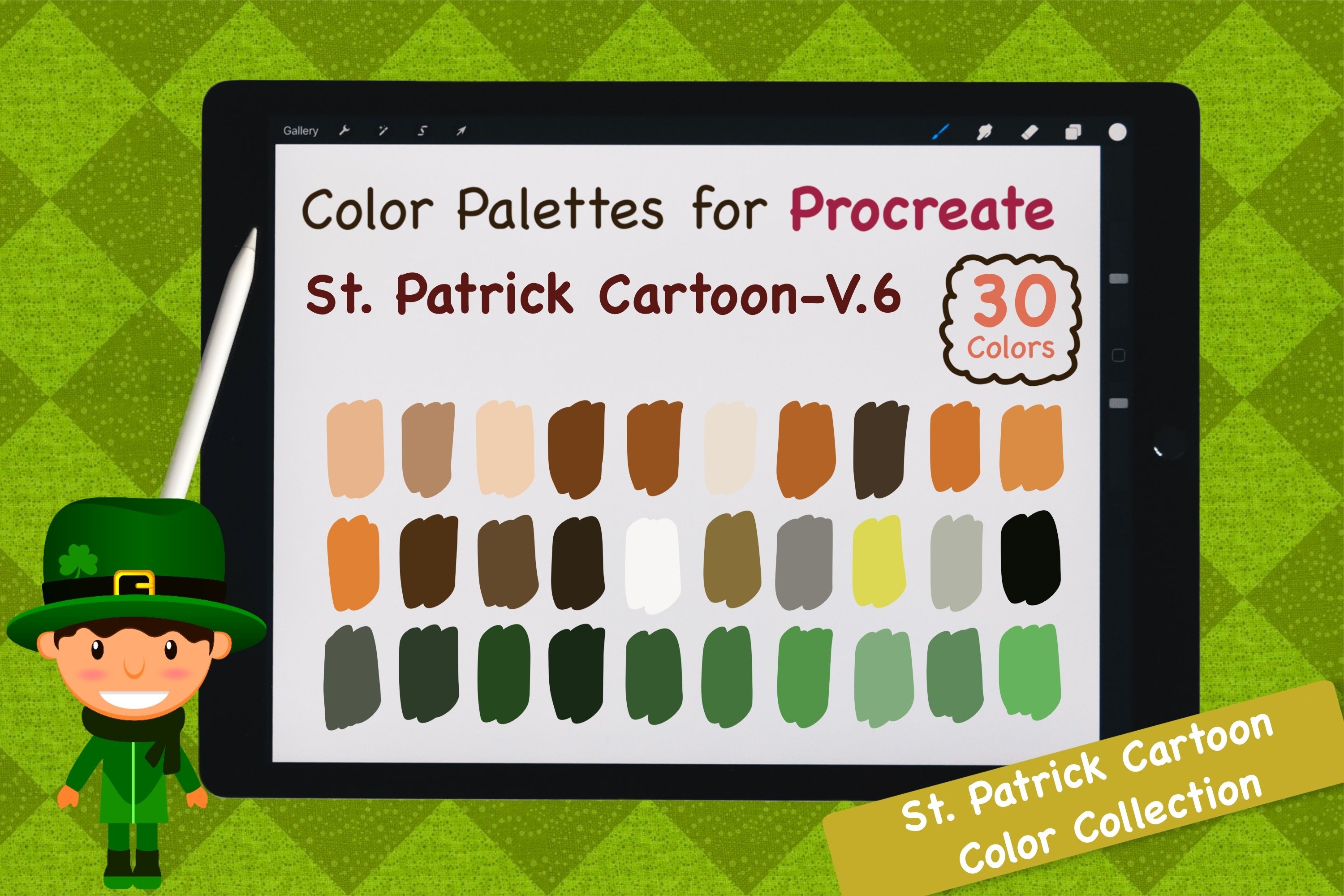 Procreate Color Palettes - St.Patrick Cartoon CollectionV.6 (1798387 ...