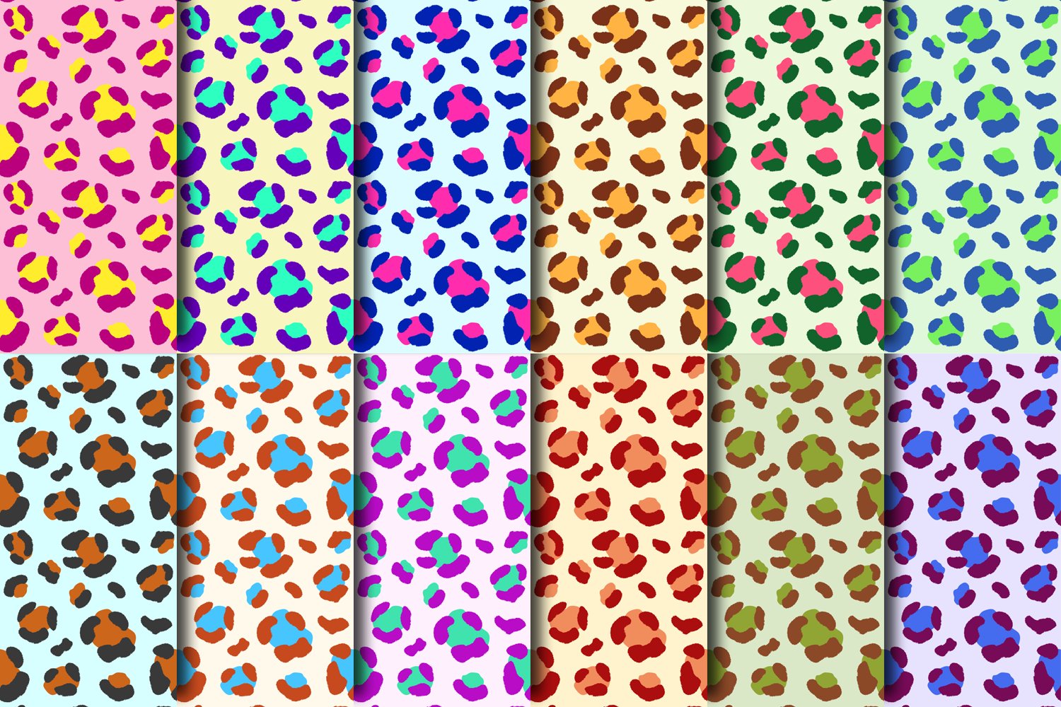 colourful leopard print
