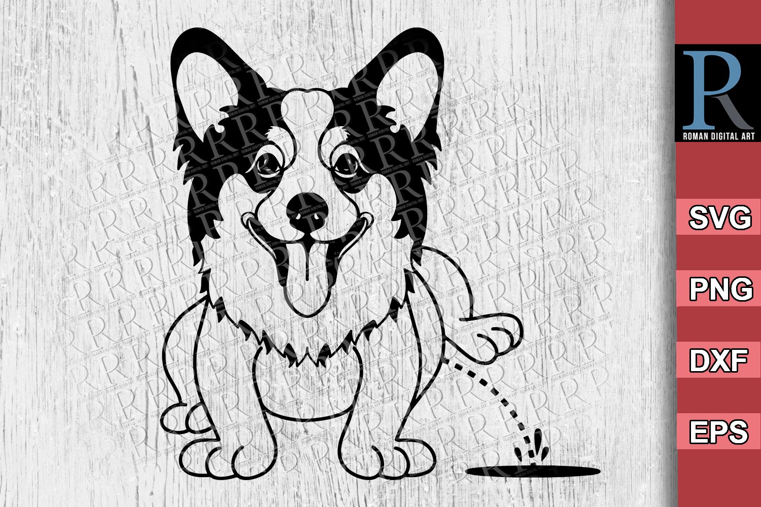 Corgi Line Art Cuttable Design SVG PNG DXF & eps Designs Cricut Cameo ...