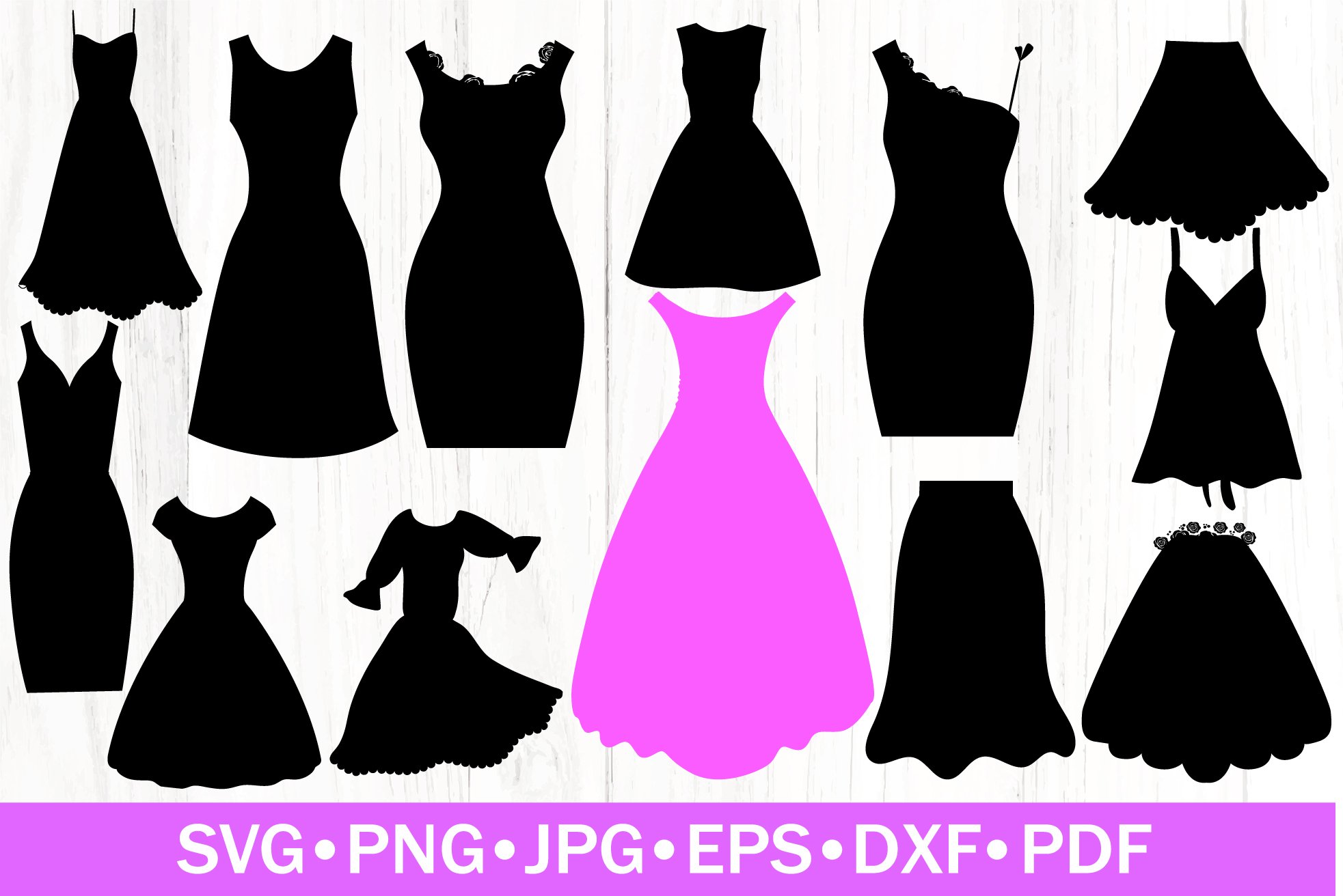 Black Dress Silhouette Clip Art