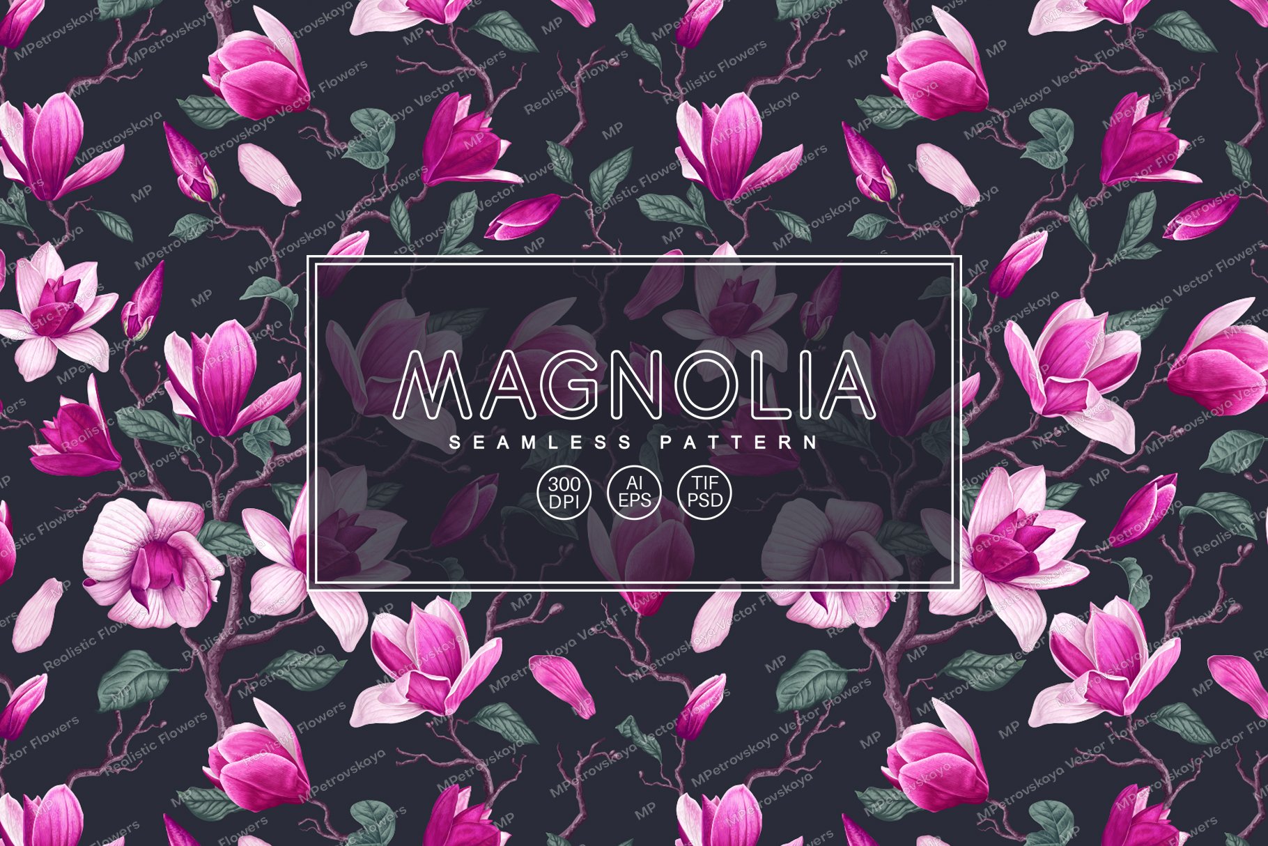 Magnolia Pattern (1550744) | Patterns | Design Bundles