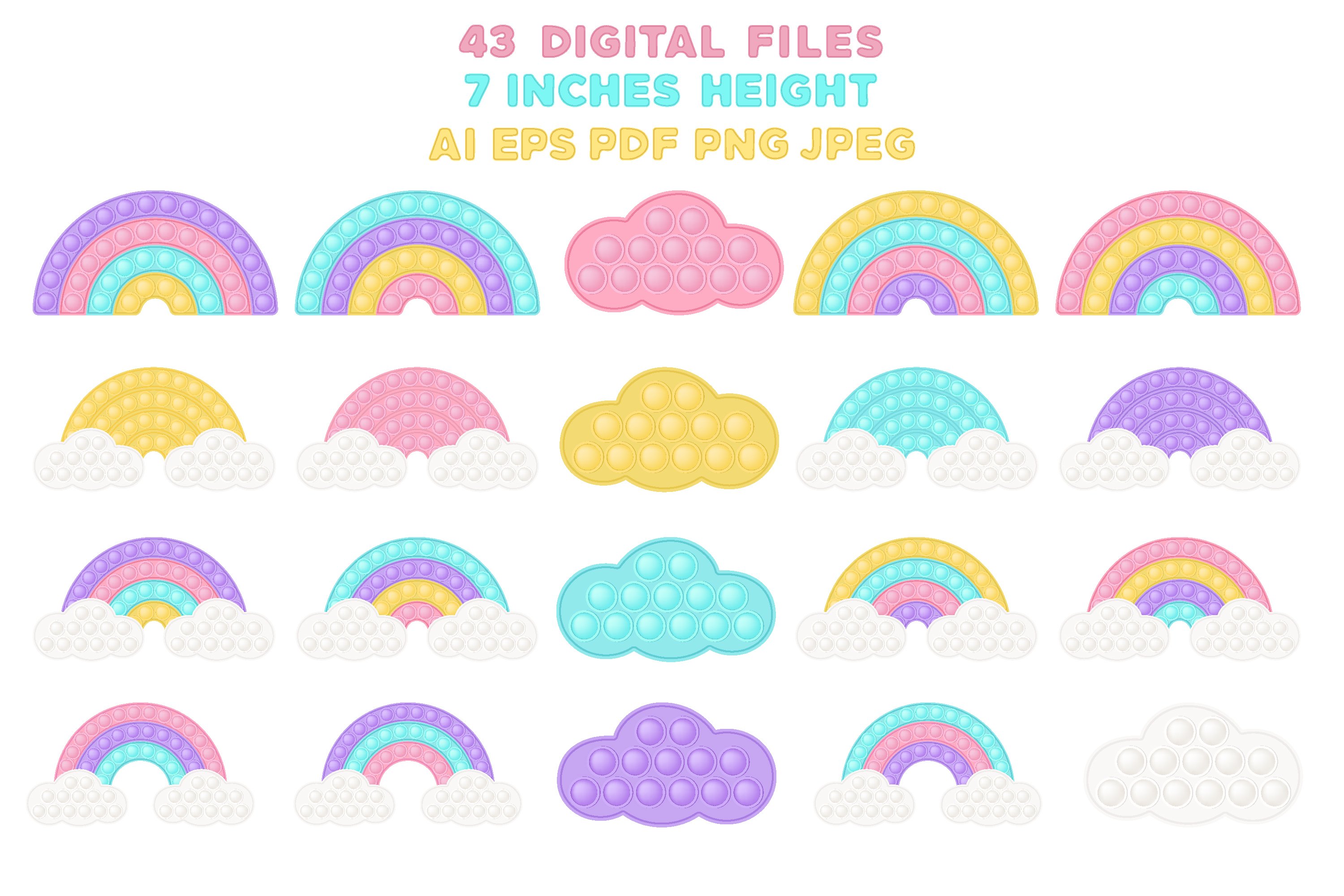 Rainbow And Clouds Clipart