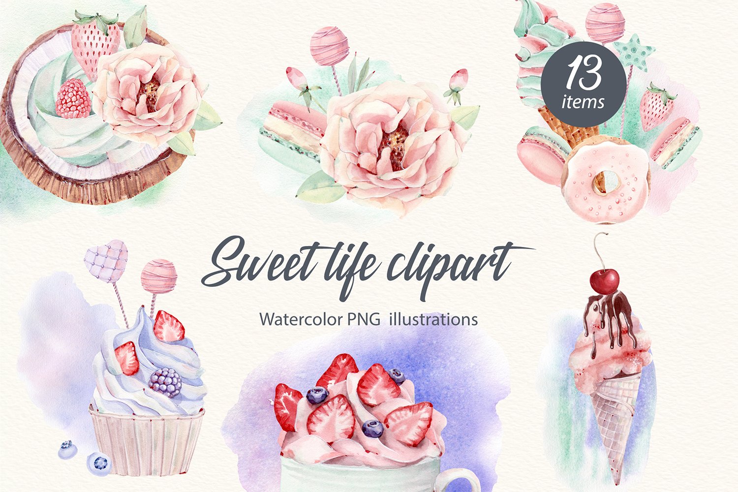 SWEET LIFE CLIPART (1853135) | Illustrations | Design Bundles