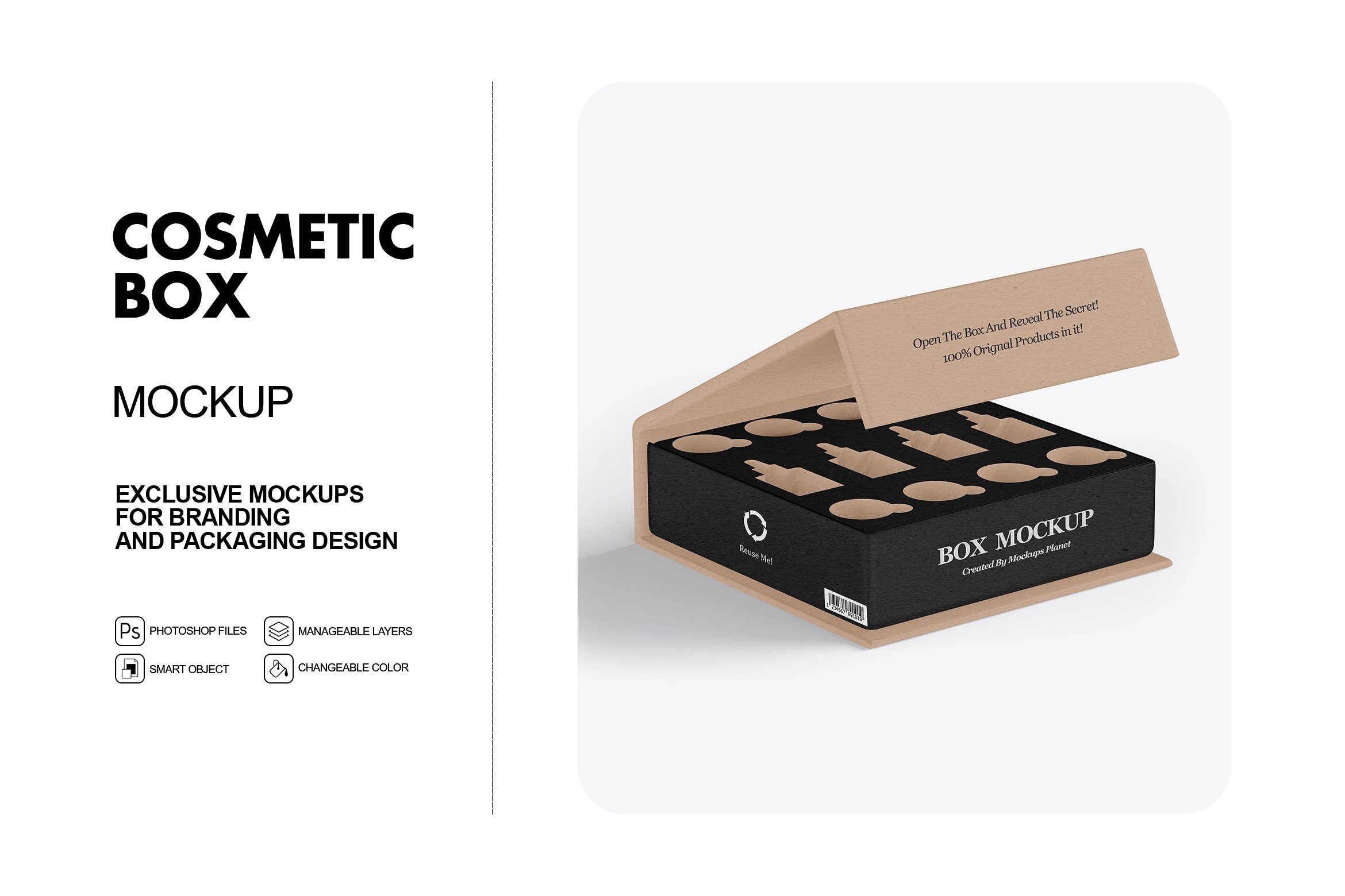 Kraft Paper Open Box Mockup (2066310)