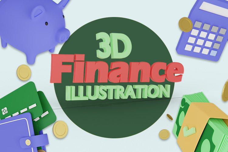 3D Finance Illustration (1456024) | Illustrations | Design Bundles