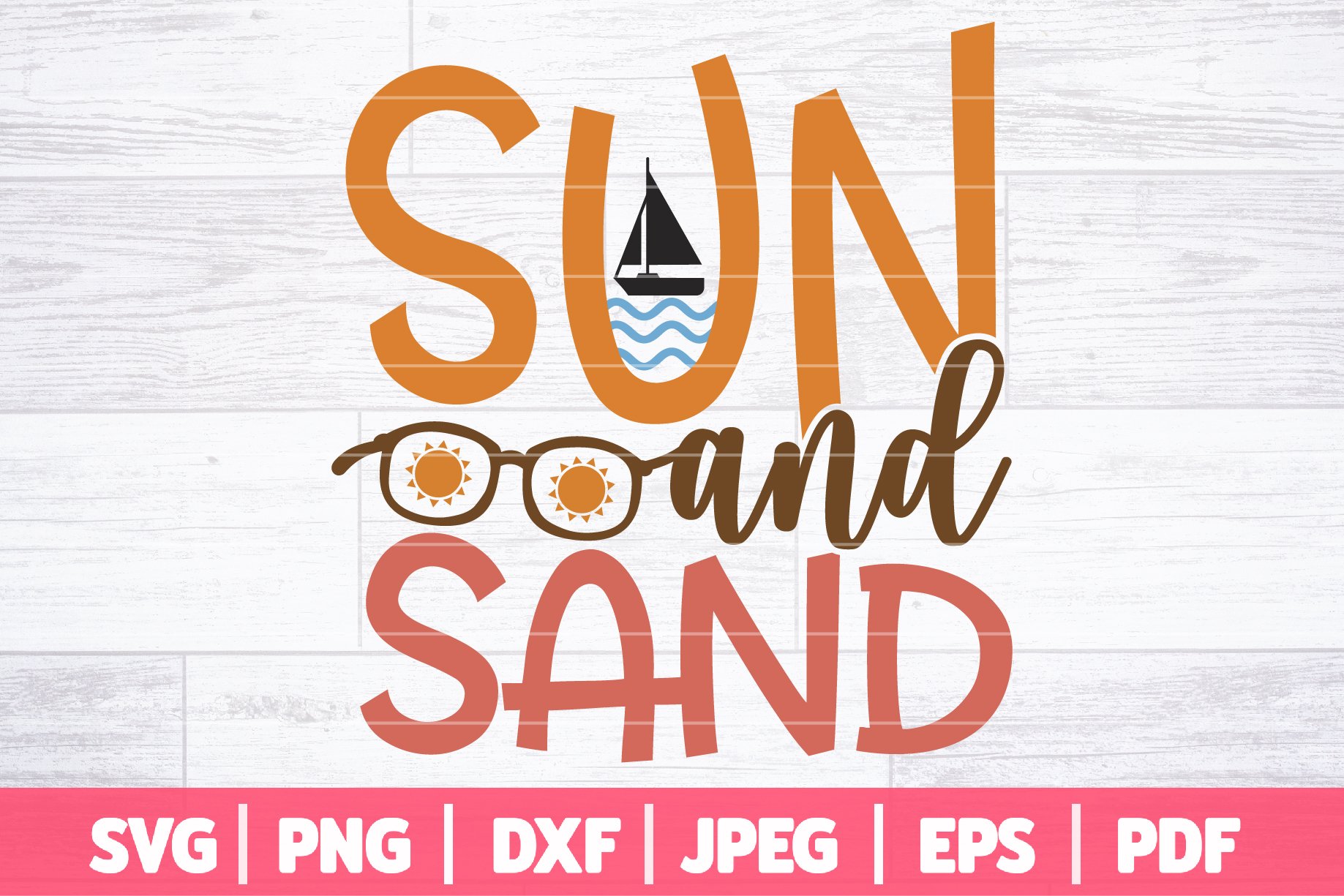 Sun And Sand SVG | Summer SVG Cut File (1369758) | SVGs | Design Bundles