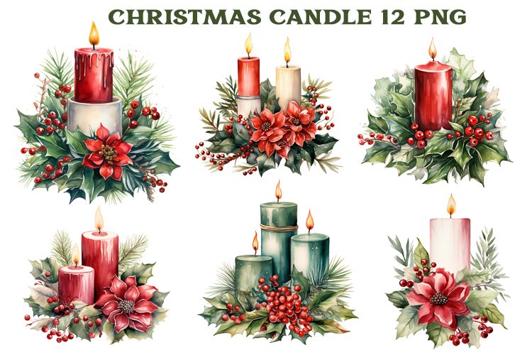 Christmas Candles Clipart