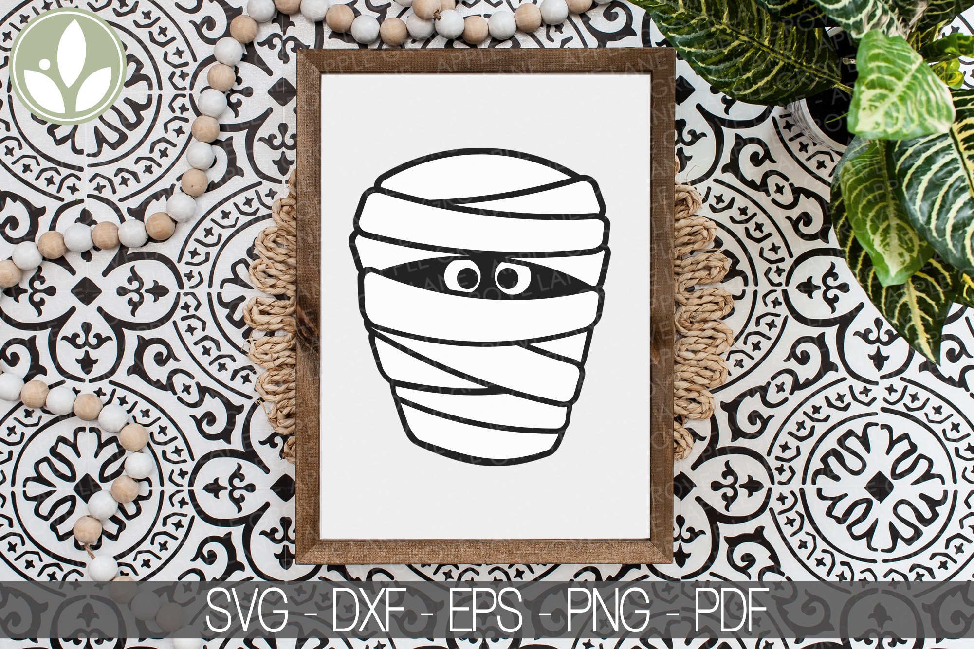Halloween Mummy Head Clipart