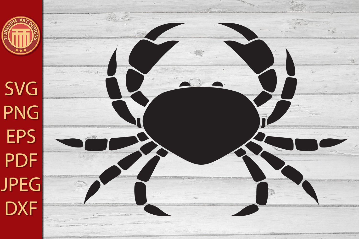 Crab Design - eps, jpg, dxf, svg, pdf, png files