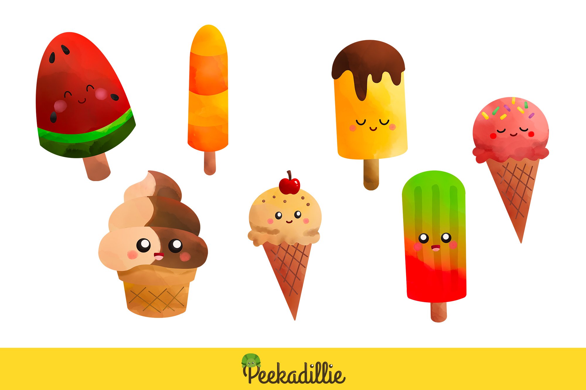 Cute Ice Cream Cartoon