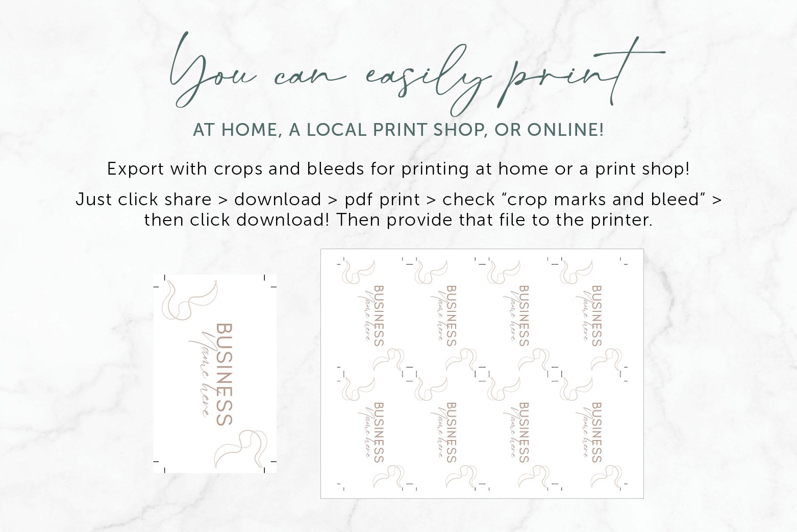 Business Card Template Print At Home