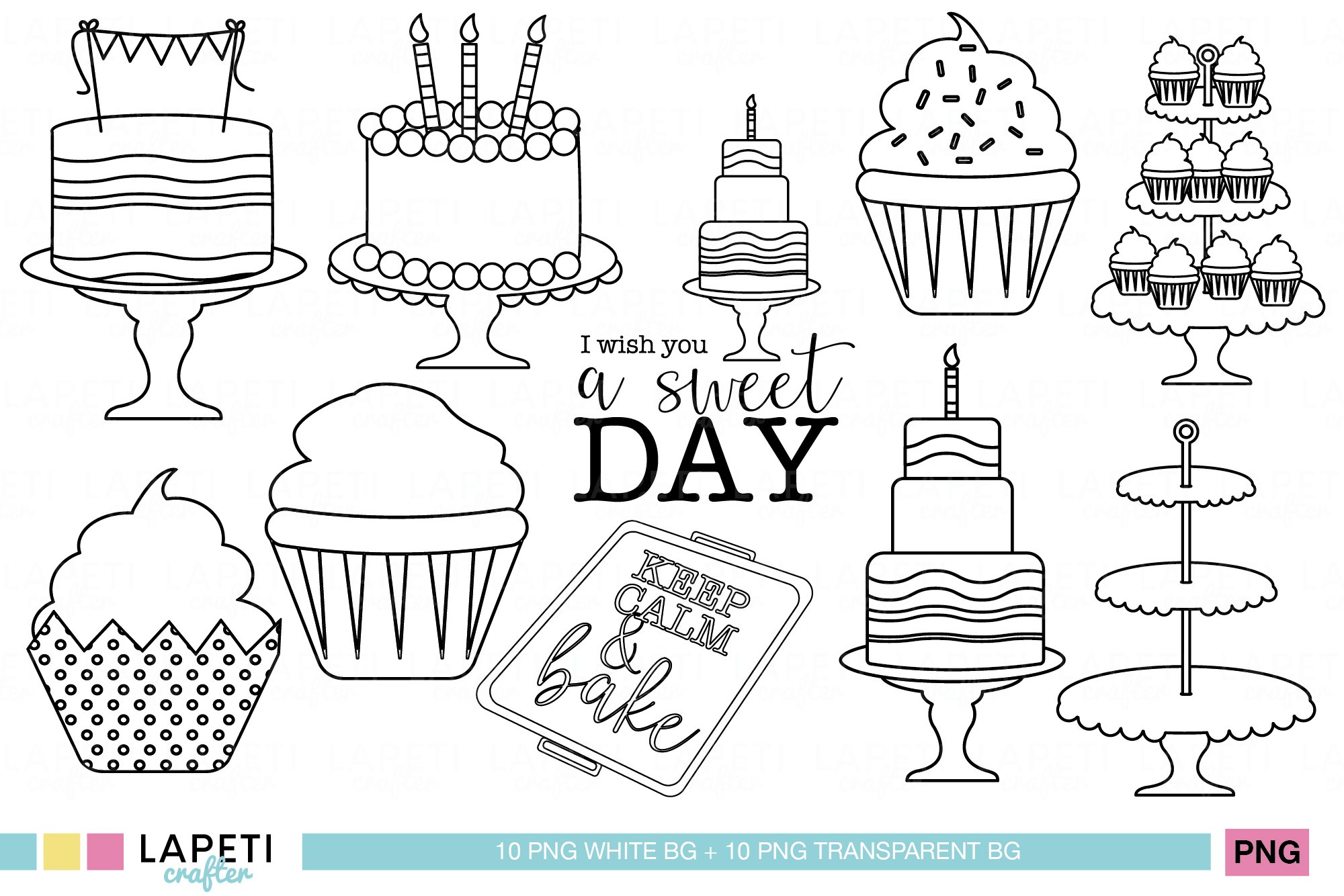 Baking Cute digital stamps for your crafts