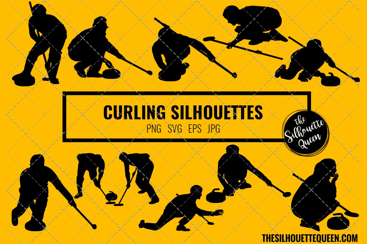 Curling silhouette vector (1397285) | SVGs | Design Bundles