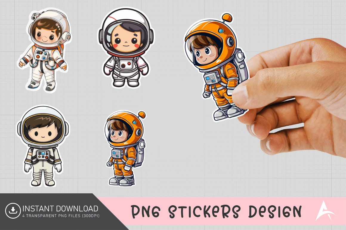 Astronaut Stickers For Kids