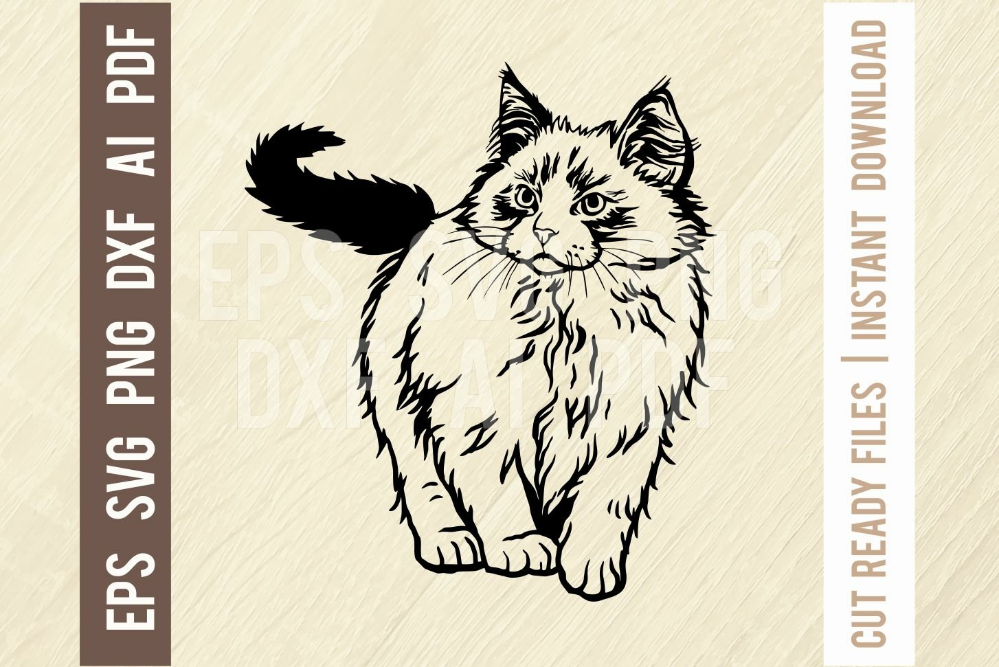 Materials Cut files for Silhouette Cute cat Cat Clipart Cat Laser,PNG ...