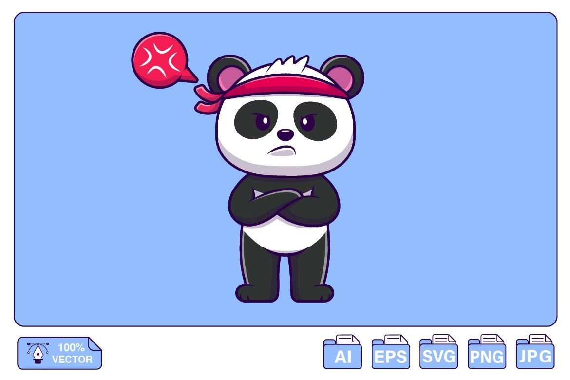 Angry Panda Cartoon