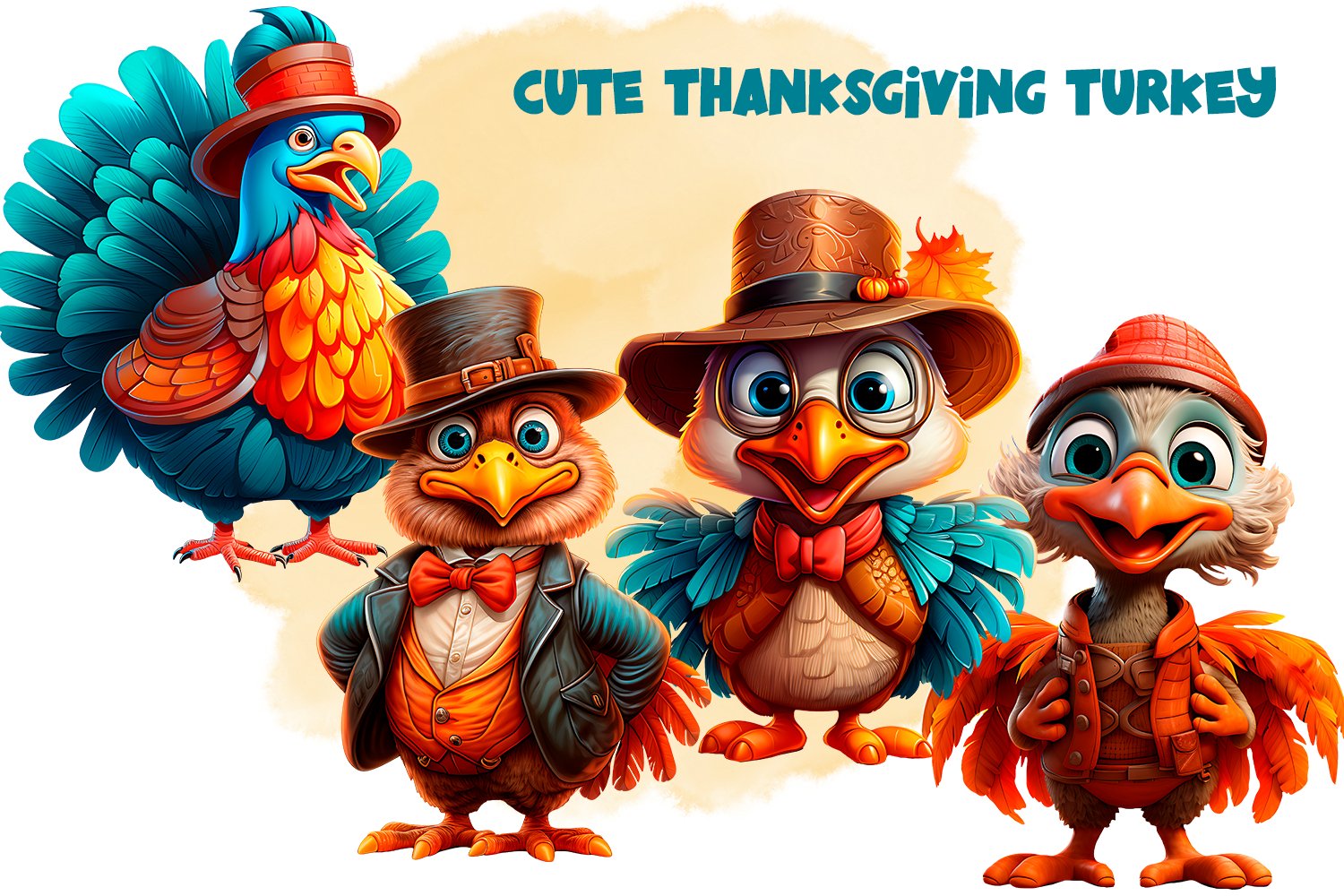 Cute Thanksgiving Turkey Clip Art